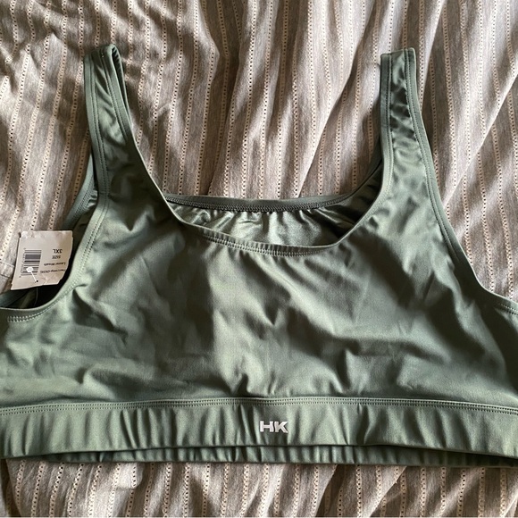 Humankind | Swim | Hk Olive Green Swim Top | Poshmark
